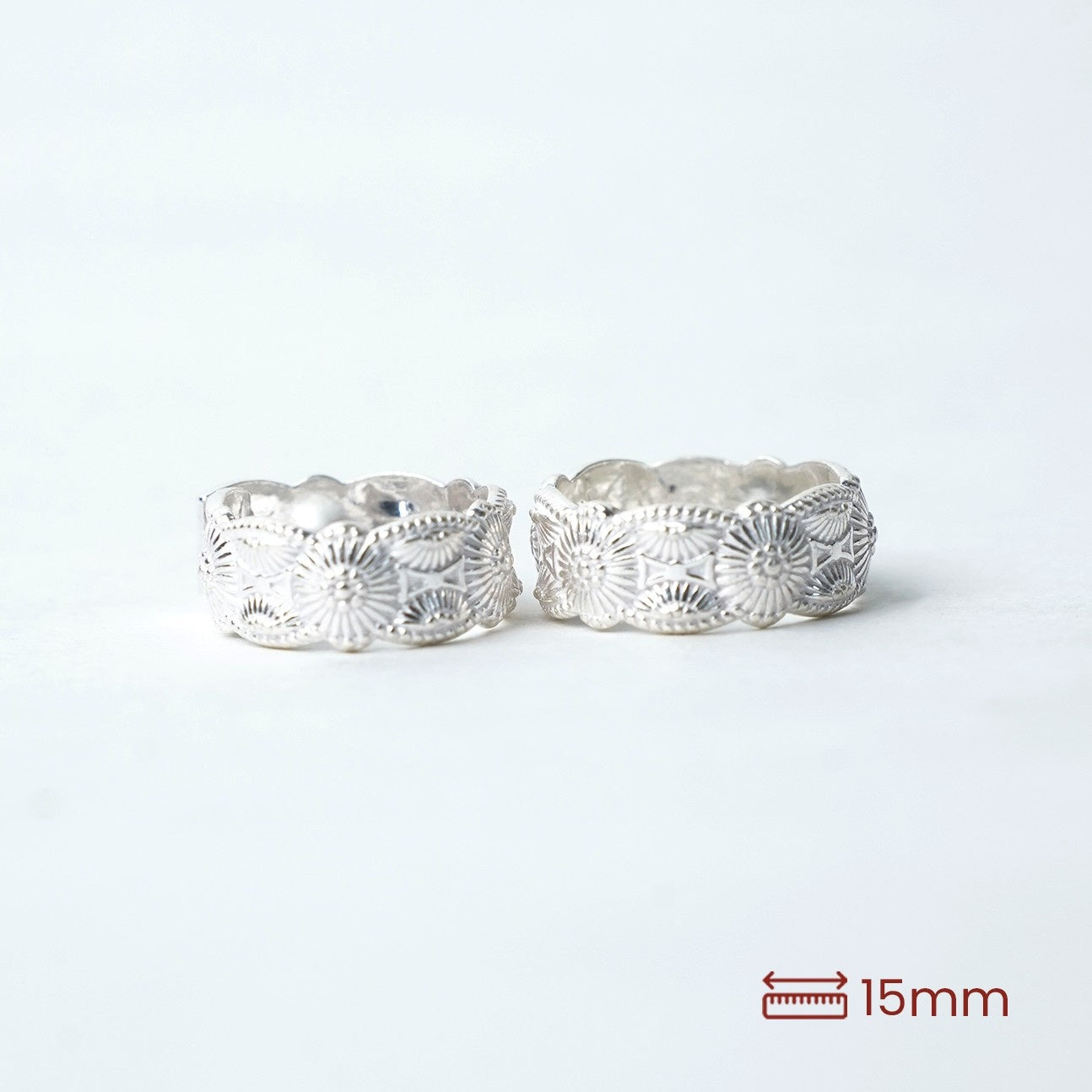 Silver Sunburst Mandala Jodve (Toe Rings) – CRD Jewellers