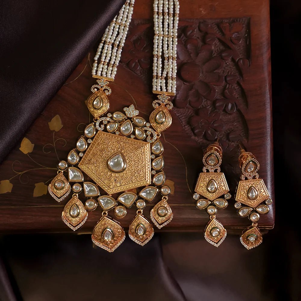 Heritage Gold Plated & Kundan Set – CRD Jewellers